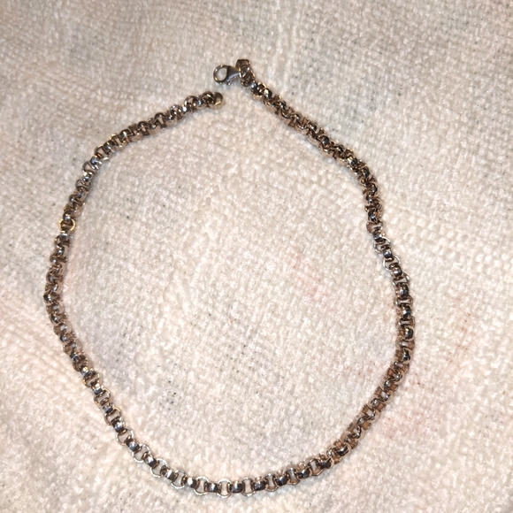 Accessories | Vintage Heavy Fine Silver Rolo Link Chain Necklace | Poshmark